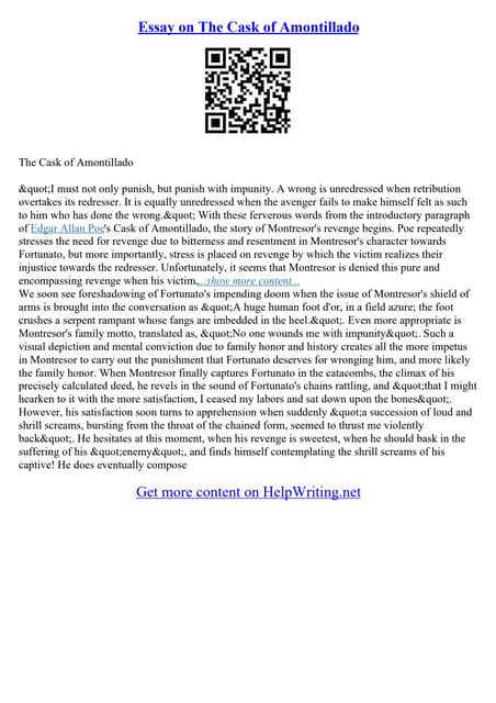 The Cask of Amontillado | PPT