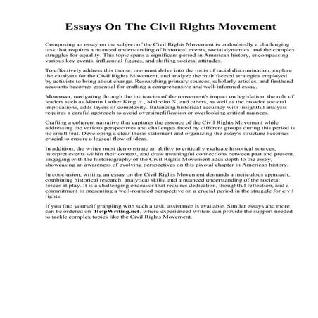 Essays On The Civil Rights Movement.pdf