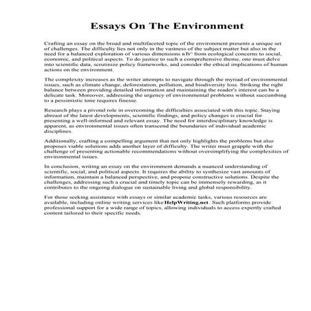 Essays On The Environment.pdf