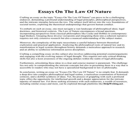 Essays On The Law Of Nature. 7 Laws Of Nature Universal Natural Laws by ...