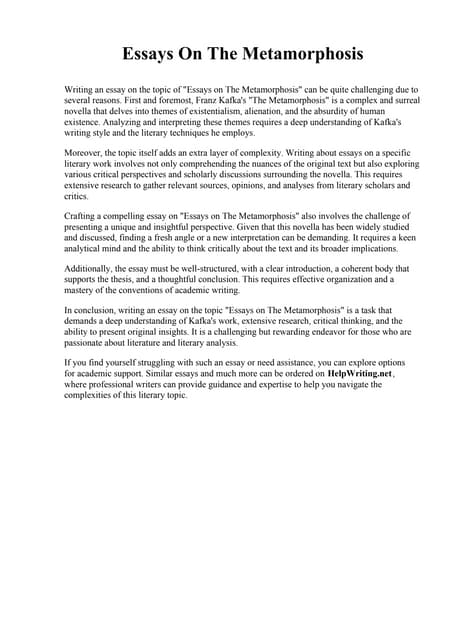 The Metamorphosis Analysis Essay.pdf