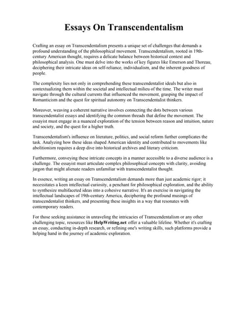 Essay On Transcendentalism.pdf