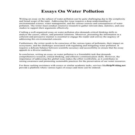 Water Pollution Causes And Effects Essay.pdf