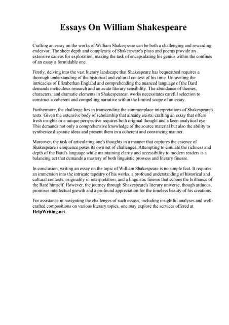 Essay Of Shakespeare.pdf