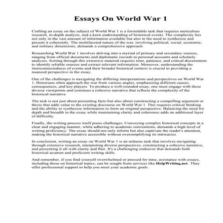 Essays On World War 1.pdf