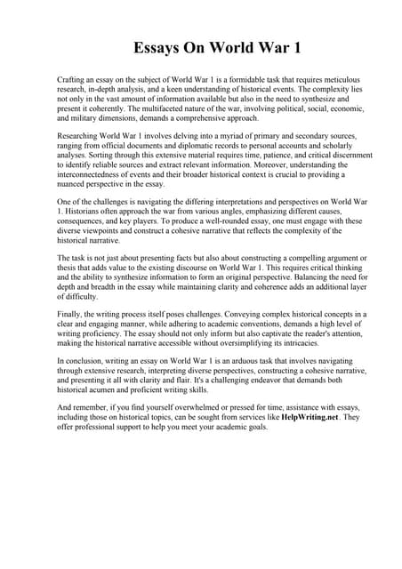 World War 1 Essay.pdf