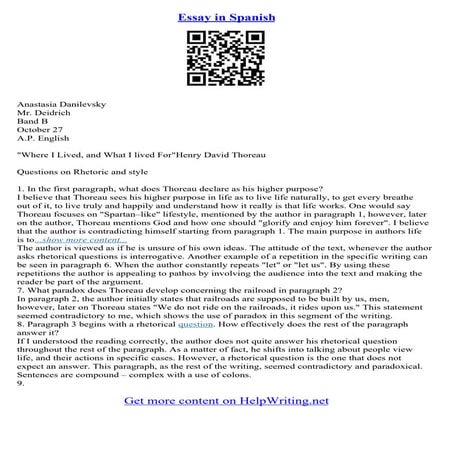 Essays Spanish | PDF | Secondary Education | Education