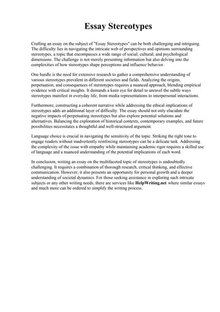 Essay Stereotypes.pdf Essay Stereotypes.pdf