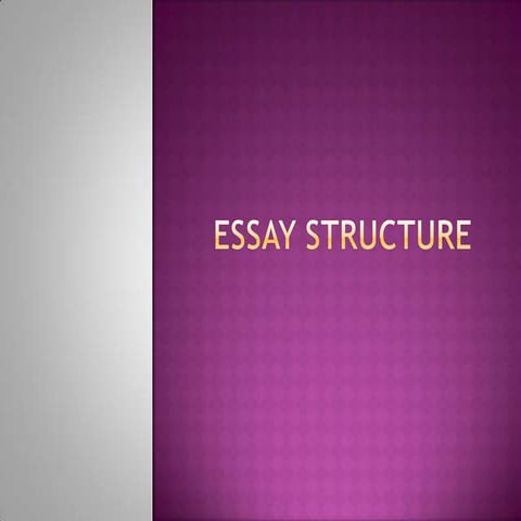 Essay structure | PPT