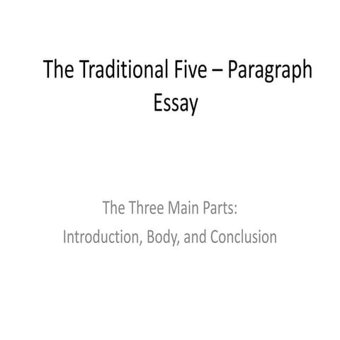 Essay Structure, the three main parts, introduction | PPT