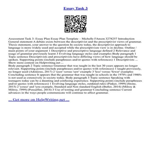 Essay Task 3 | PDF