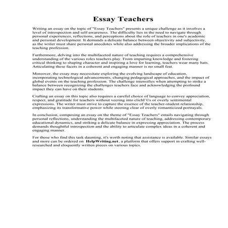 Essay Teachers.pdf