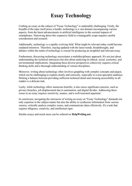 Essay Writing About Technology.pdf