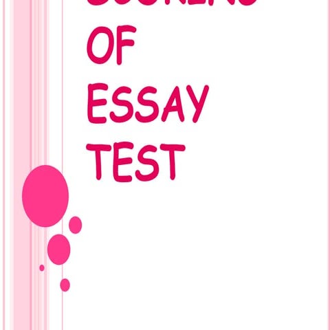 Powerpoint Presentation On Essay Testpptx 3955