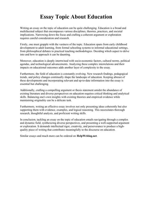 Essay On Topic Education.pdf