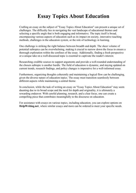 Education Essays Topics.pdf