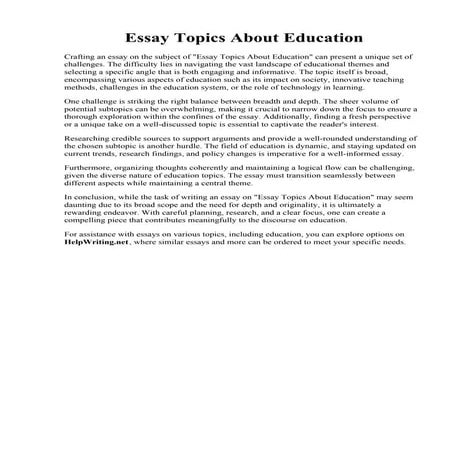 Essay Topics About Education.pdf