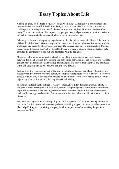 Living Life To The Fullest Essay.pdf