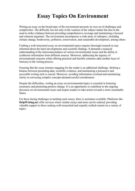 Environmental Essay Topics.pdf