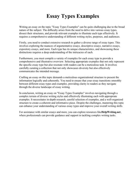 Examples Of Classification Essays.pdf