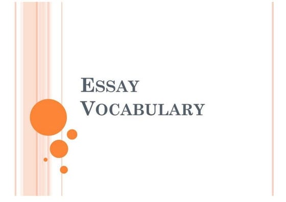 The Elements Of An Essay | PPT