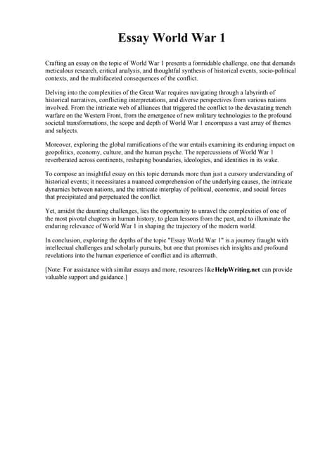World War 1 Essay.pdf
