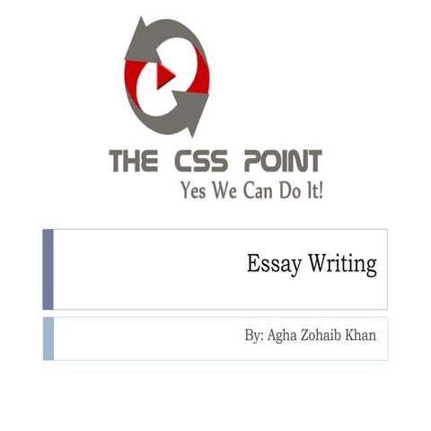 Structure of the essay by a CSS Aspirant | PPTX