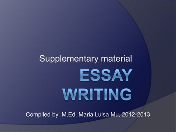 Essay Writing (Structure) | PPT