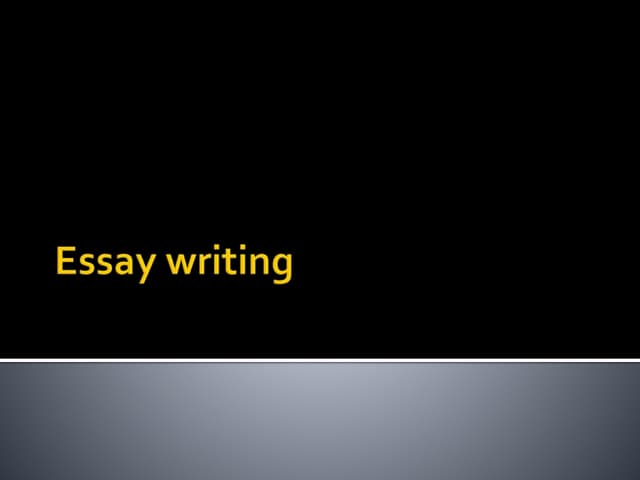 Parts of an Essay | PPTX