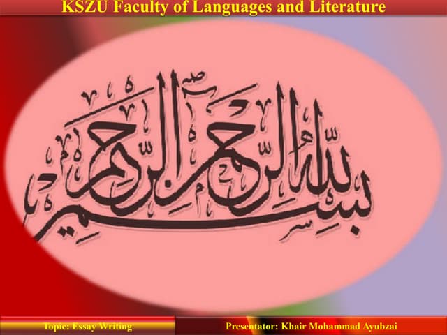 Parts of an Essay | PPTX