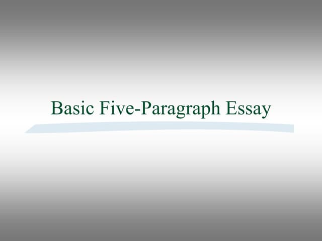 Essay writing for beginners | PPTX