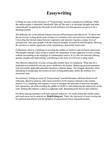 Write Introduction Paragraph Essay Pdf