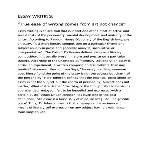 Essay Writing | DOCX