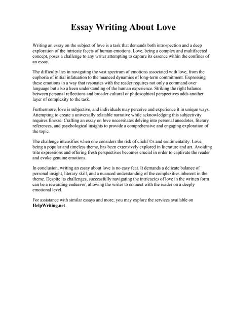 True Love Essay.pdf | Family and Relationships