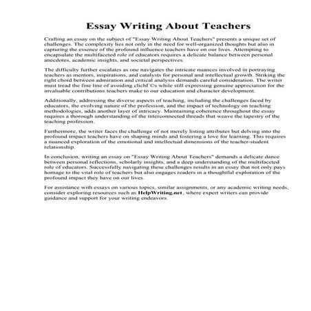 Essay Writing About Teachers.pdf