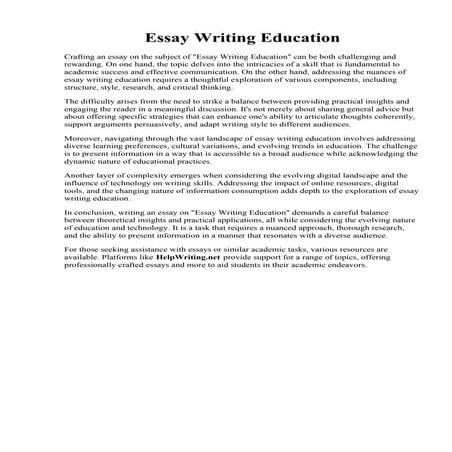 Essay Writing Education. Writing to Explain - The importance of ...