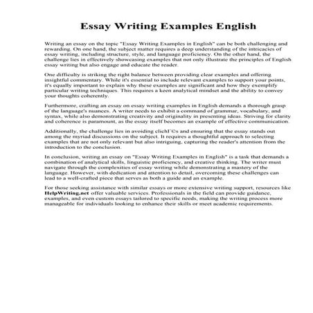 Essay Introduction Examples