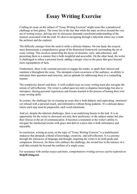 Writting Essay.pdf | Homework and Study | Education