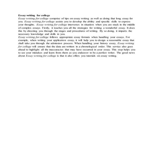 Essay writing for college | PDF