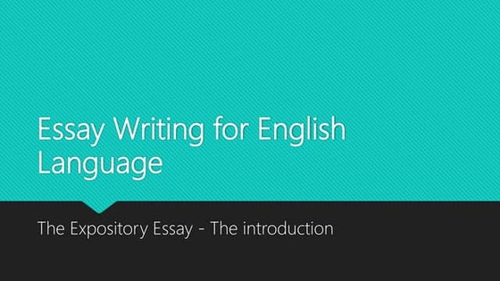 Essay writing power_point 1 | PPT