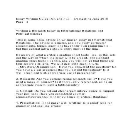 Essay Writing Guide INR and PLT – Dr Keating June 2018 .docx