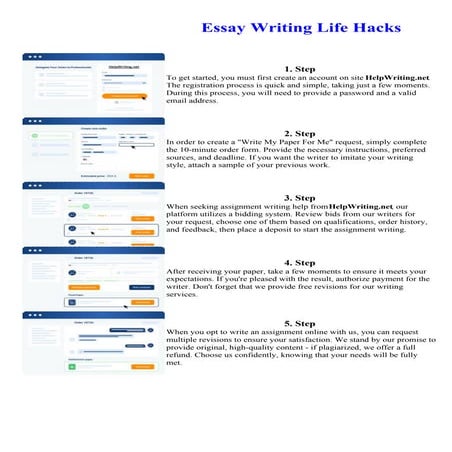 Essay Writing Life Hacks. Online assignment writing service. | PDF ...