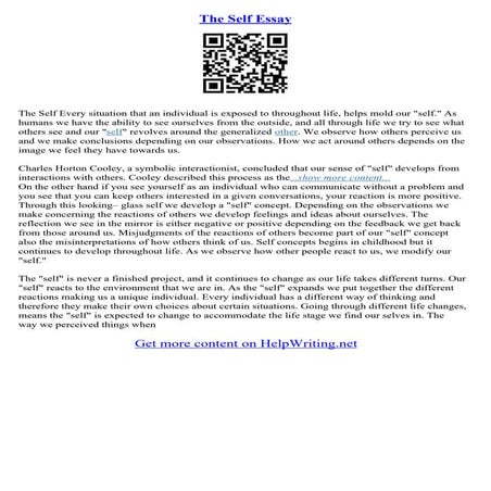 Essay Writing My Self | PDF