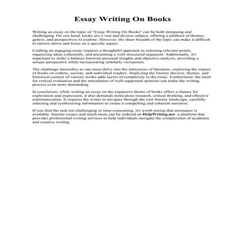 Essay Writing On Books.pdf