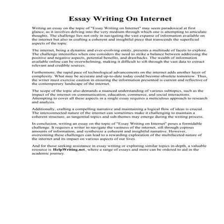 Essay Writing On Internet.pdf