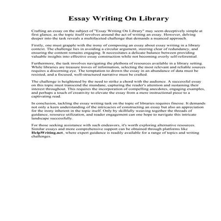 Essay Writing On Library.pdf