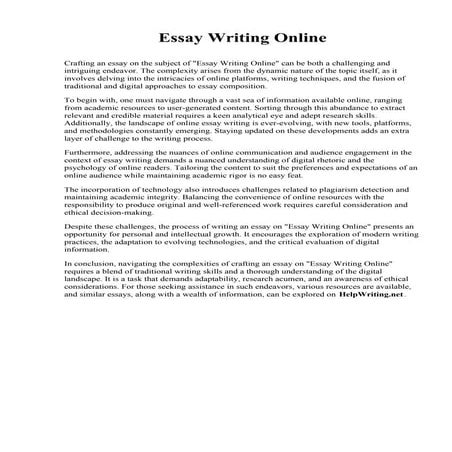 Compare And Contrast Essay Online Classes Vs Traditional | PDF