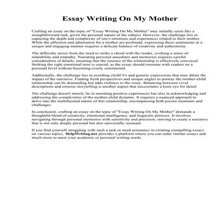 Essay Writing On My Mother.pdf