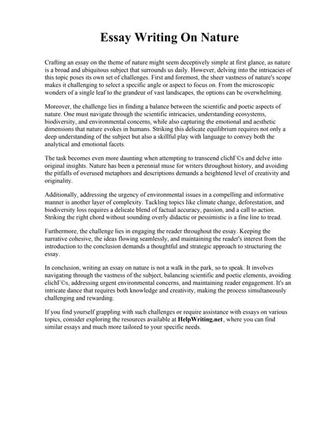 Essay About Nature.pdf