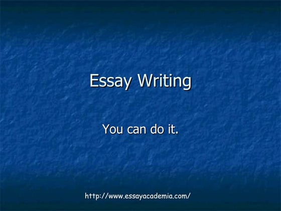 Essay-writing | PPTX
